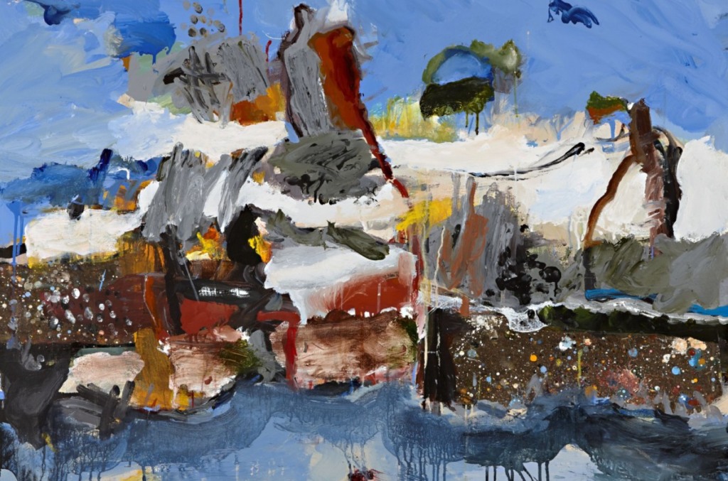 ‘Breakwater’, acrylic and collage on linen, 2014, 91 x 122cm (Winner ...